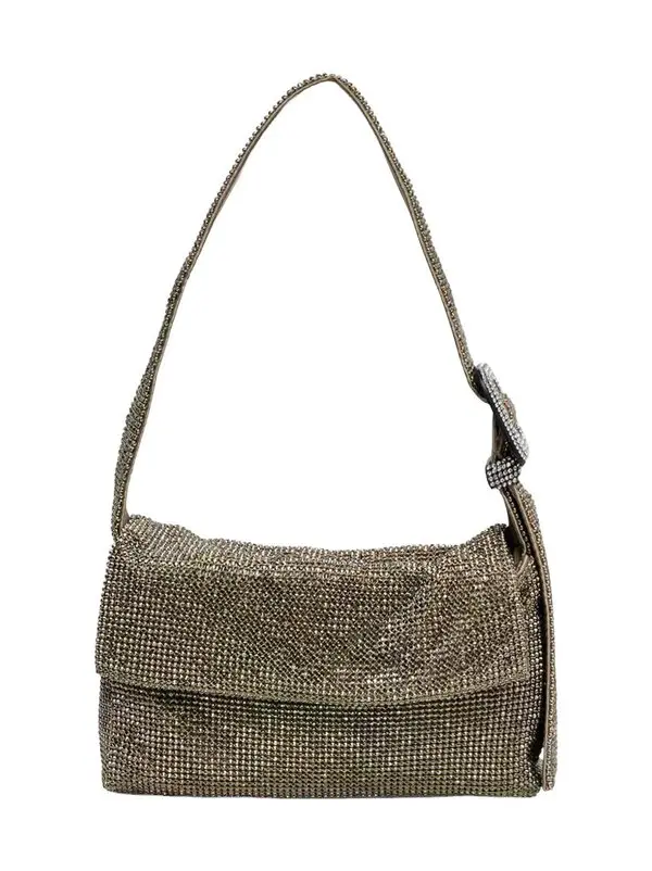 Benedetta Bruzziches Crystal-embellished Shoulder Bag - Gold
