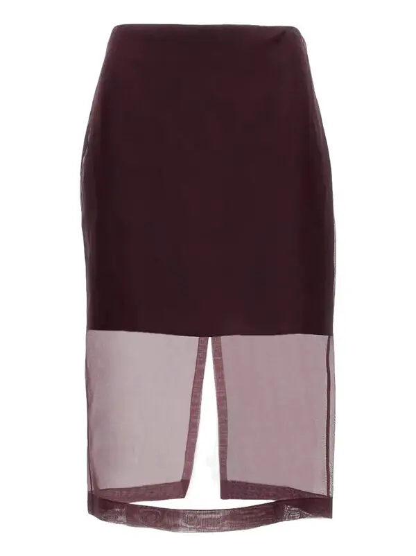 Federica Tosi Silk Midi Skirt - Purple