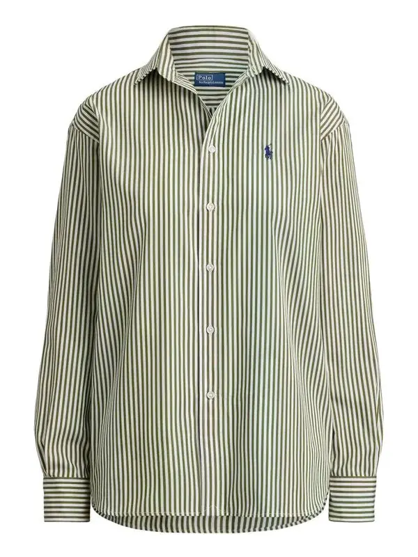 Polo Ralph Lauren Striped Collared Shirt - Green