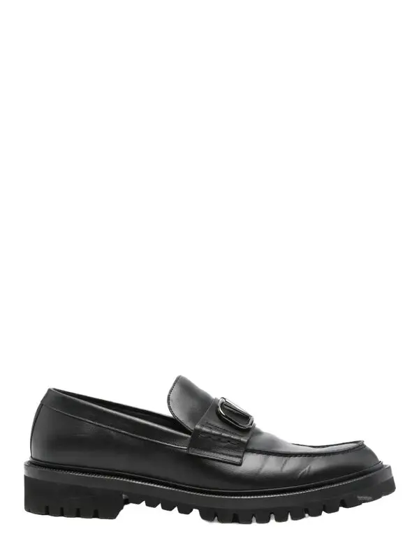 Valentino Garavani Signature Leather Loafers - Black
