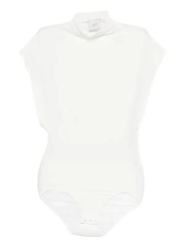 ALYSI Mock-neck Bodysuit - White