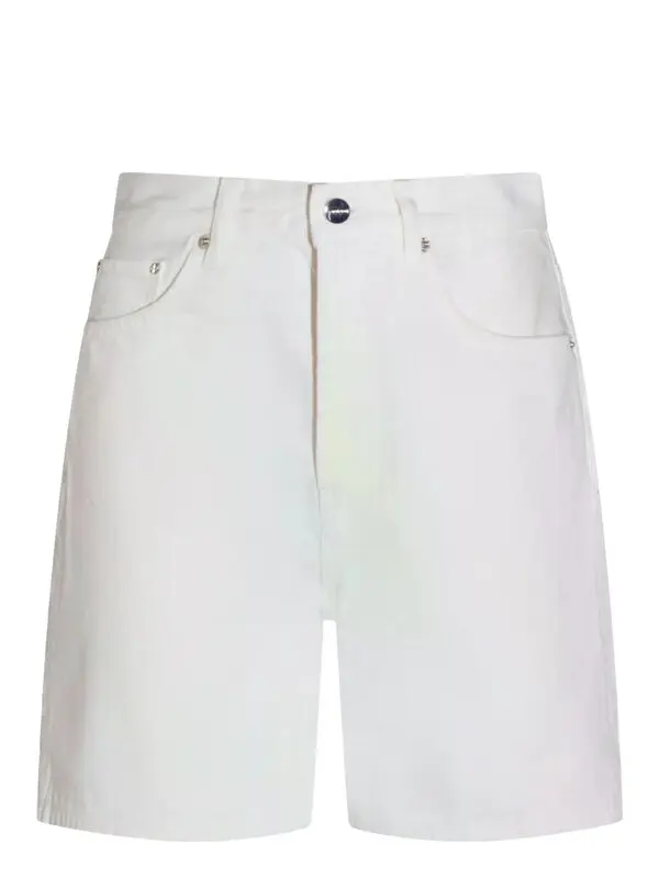ANINE BING High-rise Straight Leg Shorts - White