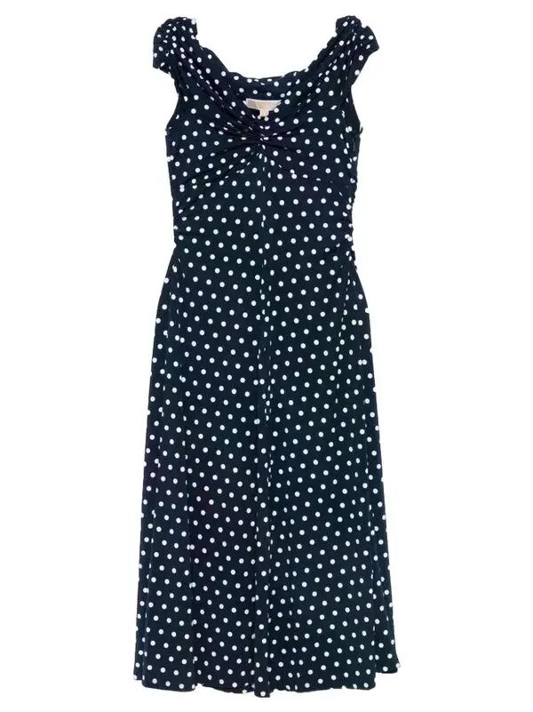 Michael Kors Polka-dot Midi Dress - Blue