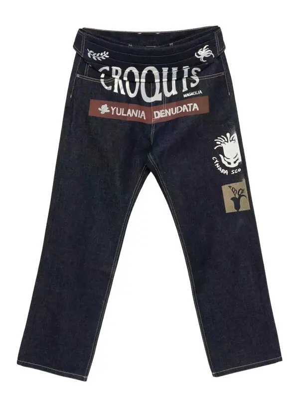 CROQUIS Logo-print Jeans - Blue