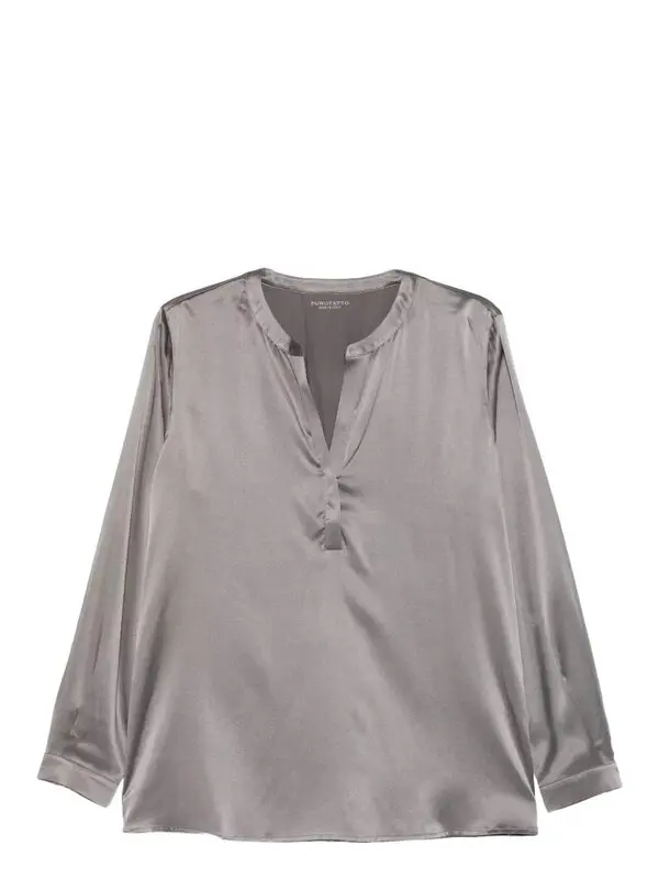 PUROTATTO V-neck Shirt - Grey