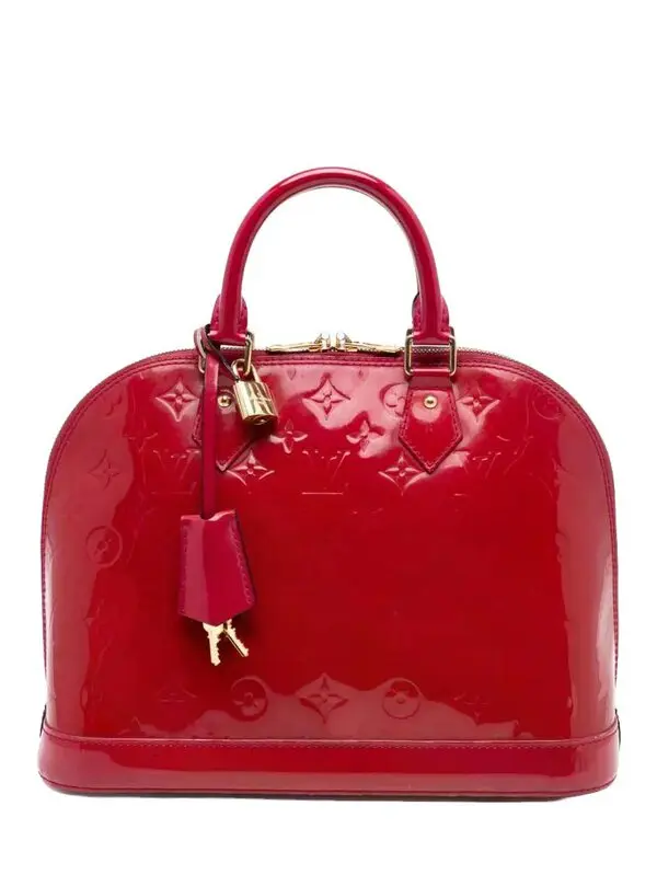 LOUIS VUITTON 2012 Monogram Vernis Alma Pm Handbag - Red