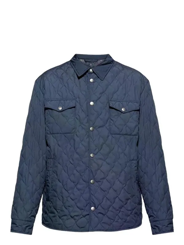 Etro Quilted Pocket Overshirt - Blue