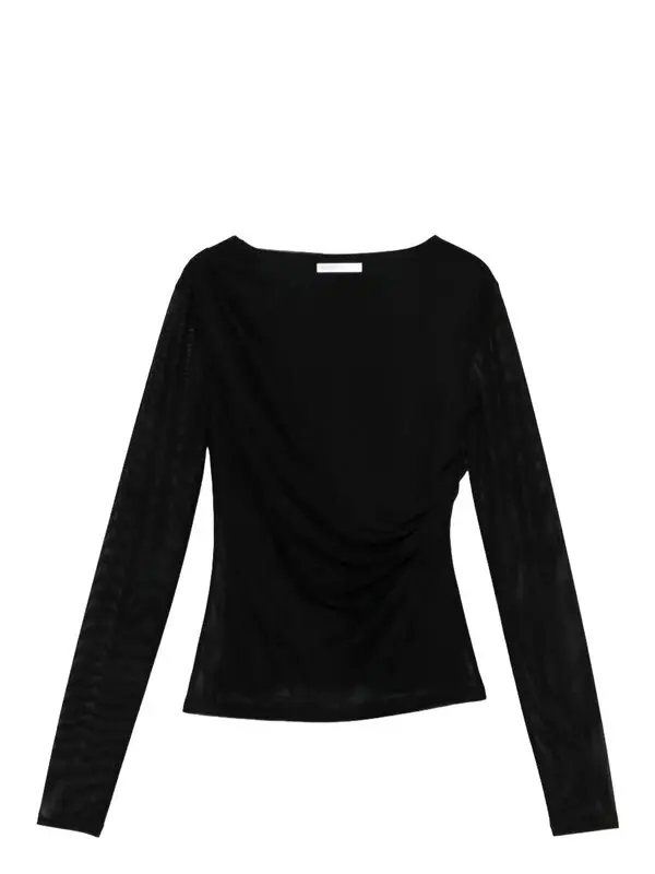 Patrizia Pepe Draped Tulle T-shirt - Black