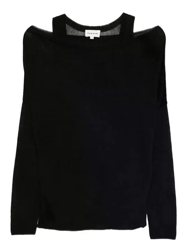 P.a.r.o.s.h Long-sleeve T-shirt With Cut-out Detail - Black