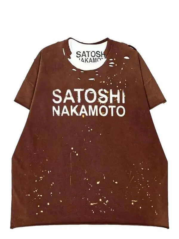 SATOSHI NAKAMOTO Thermal Long-sleeve T-shirt - Brown