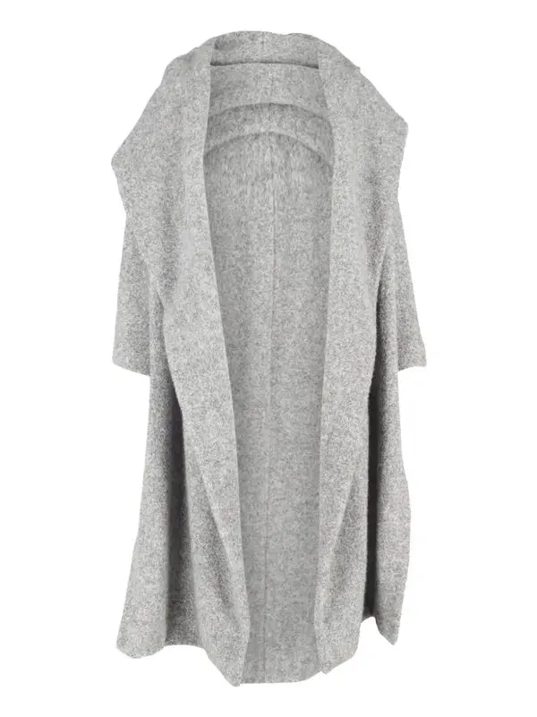 Max Mara Wool Open Long Coat - Grey