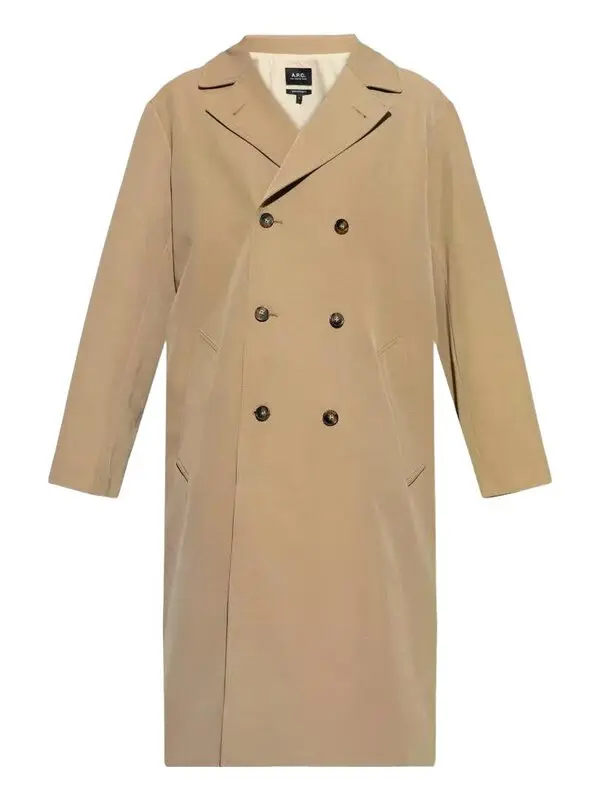 A.p.c. Buttoned Double-breasted Coat - Neutrals