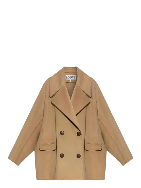 Loewe Double-breasted Coat - Brown