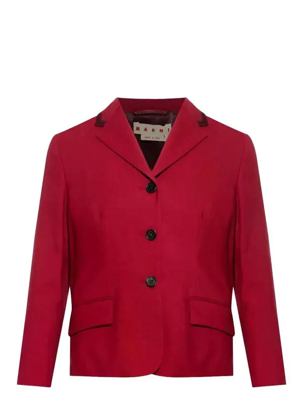 Marni Buttoned Pocket Blazer - Red