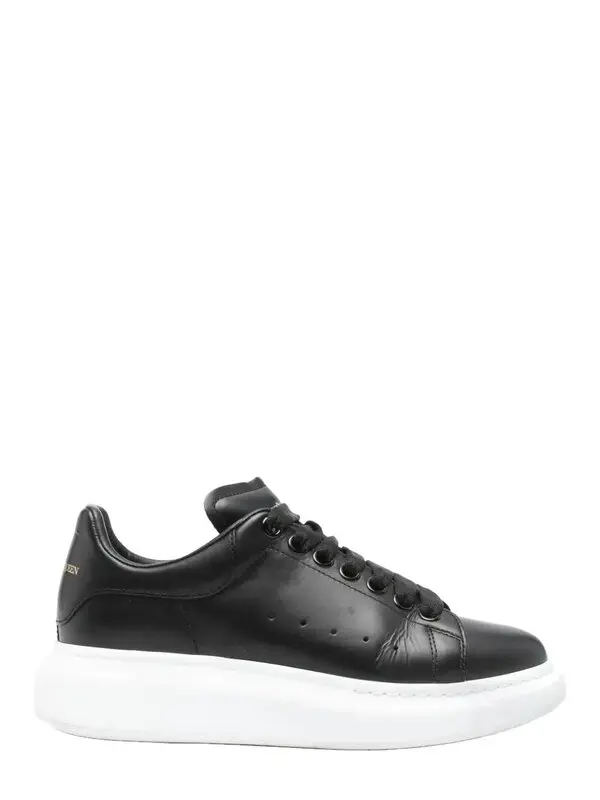 Alexander McQueen Lace-up Leather Sneakers - Black