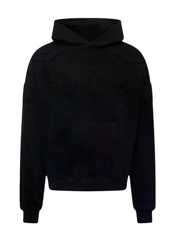 SATOSHI NAKAMOTO Hooded Pullover With Front Pouch Pocket - Black