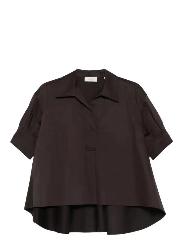 Agnona Short-sleeve Blouse - Brown