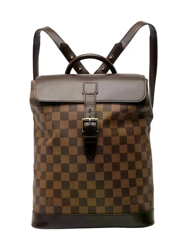 LOUIS VUITTON 1997 Damier Ebene Soho Backpack - Brown