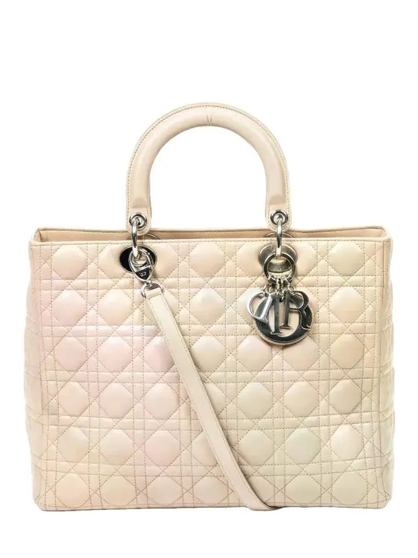 Dior Large Lady Handbag - Neutrals