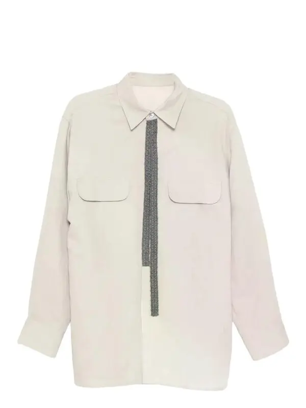 CROQUIS Knitted-applique Shirt - Neutrals