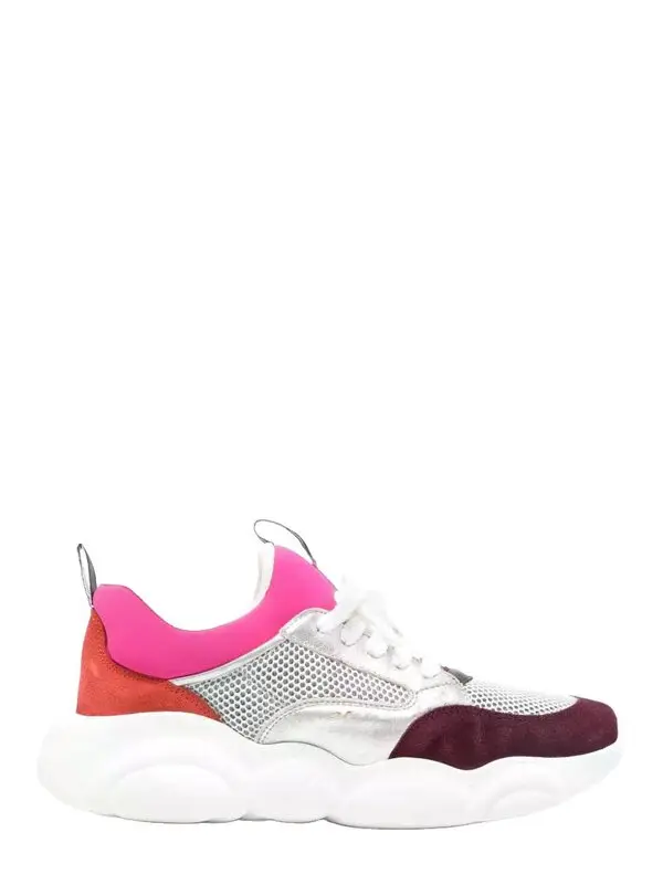 Moschino Logo Colourblock Sneakers - White