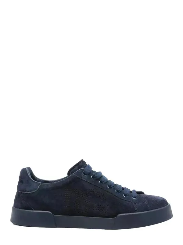 Dolce & Gabbana Portofino Low-top Suede Sneakers - Blue