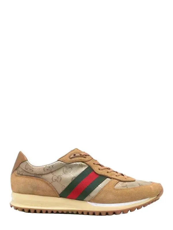 Gucci Nora Panelled Sneakers - Brown