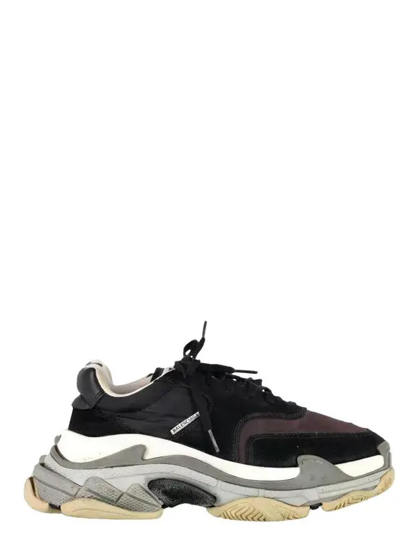 Balenciaga Triple S Suede Sneakers - Black