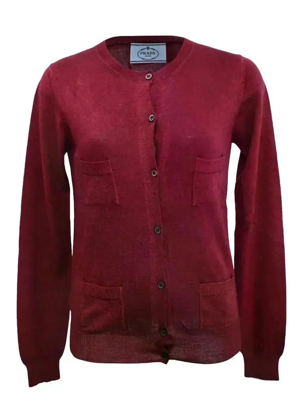 Prada Cashmere Cardigan - Red