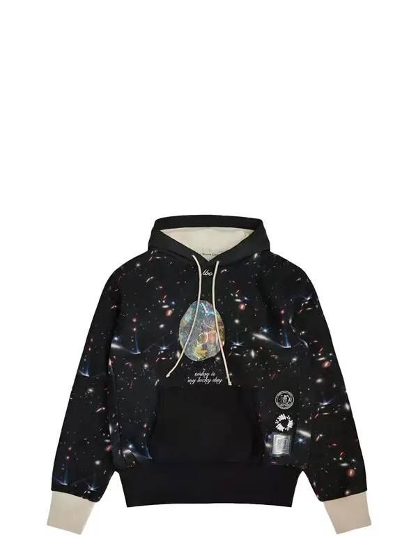 ADVISORY BOARD CRYSTALS Birthstone October Galaxy-print Pullover Hoodie - Black