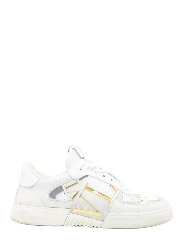 Valentino Garavani Vl7n Leather Low-top Sneakers - White