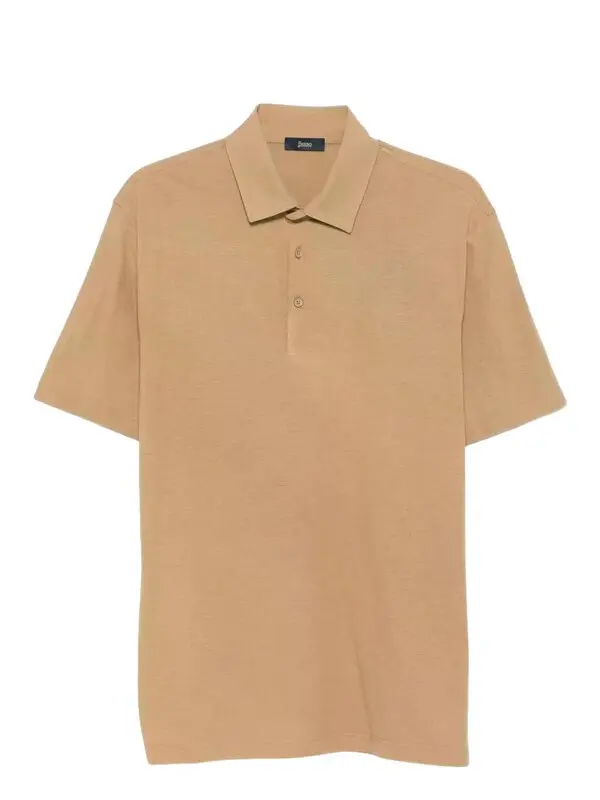 Herno Button Polo Shirt - Neutrals
