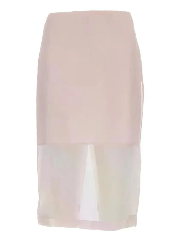 Federica Tosi Organza-panel Silk Midi Skirt - Pink