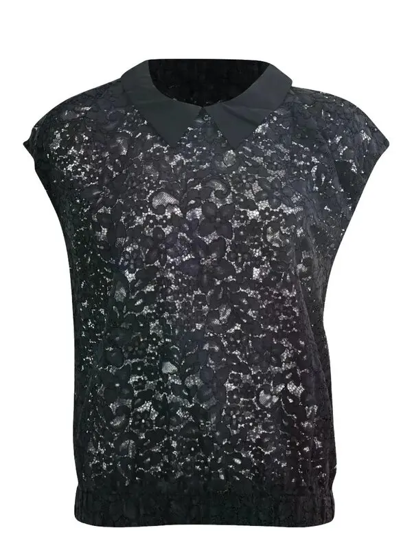 Sandro Lace Detailed Blouse - Black