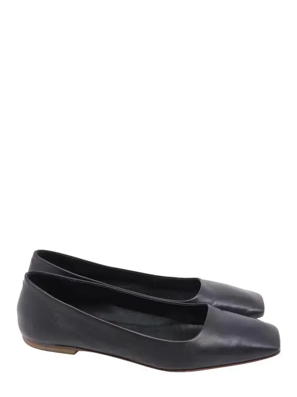 AeydĒ Square-toe Leather Loafers - Black