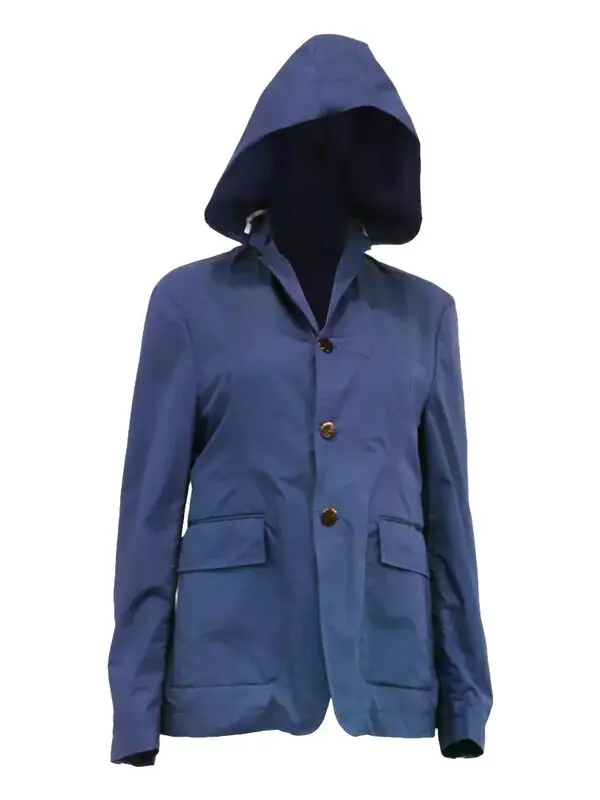 Thom Browne Hooded Single-breasted Blazer - Blue