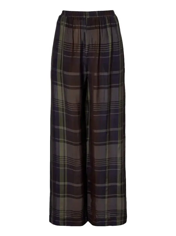 THE FRANKIE SHOP Baxter Checked Wide-leg Pants - Multicoloured