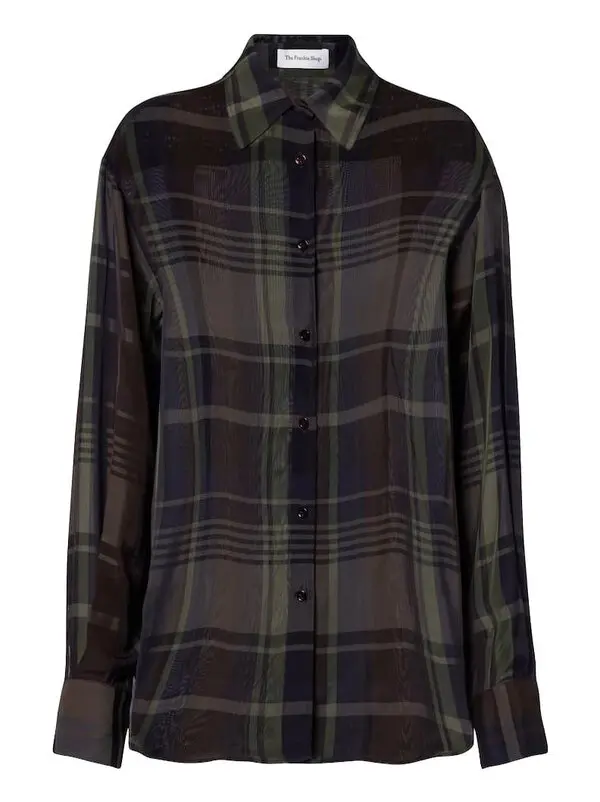 THE FRANKIE SHOP Peri Sheer Plaid Shirt - Multicoloured