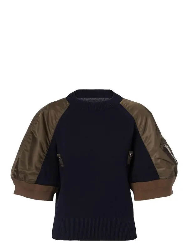 Sacai Paneled Top - Blue