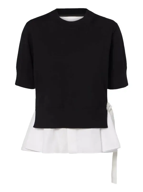 Sacai Paneled Top - Black