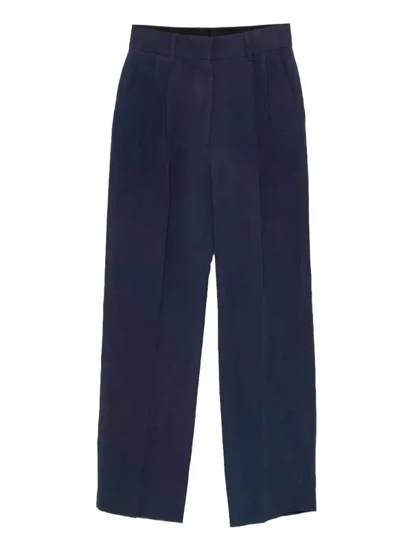 BLAZÉ MILANO Savannah Pleated Straight-leg Trousers - Blue