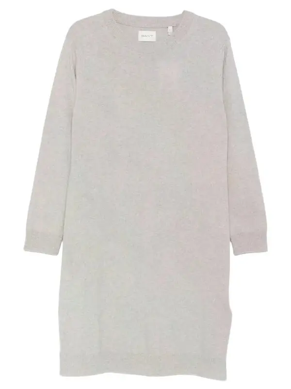 Gant Crew-neck Midi Dress - Grey