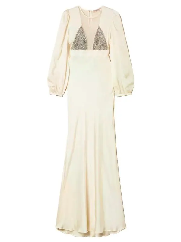 TWINSET Mesh-panel Dress - Neutrals