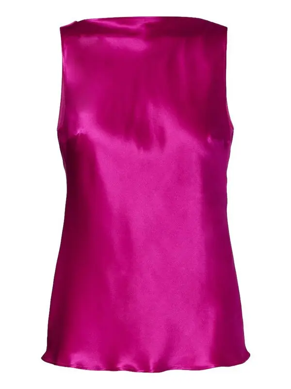Nina Ricci Open-back Silk-blend Satin Top - Pink