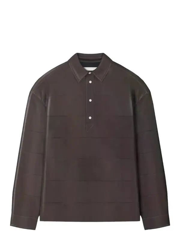 Nanushka Mateo Long-sleeves Polo Shirt - Brown