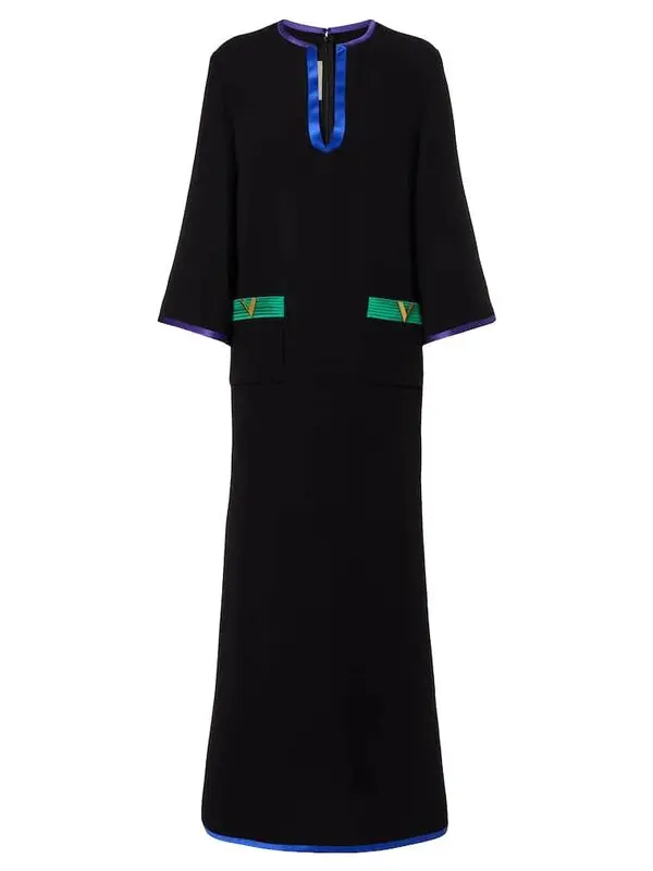 Valentino Garavani Vgold Cady Couture Maxi Dress - Black
