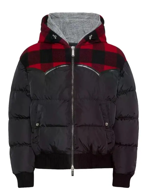 Dsquared2 Double-hood Western Puffer Jacket - Black