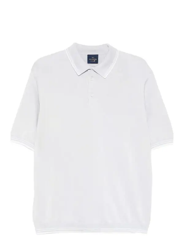 Paul & Shark Stripe-trim Polo Shirt - Blue