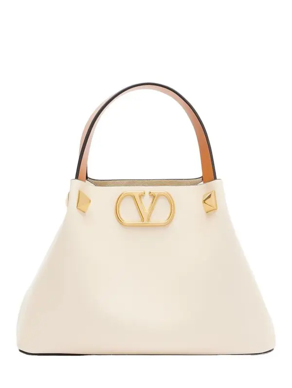 Valentino Garavani Vlogo Small Leather Top-handle Bag - White