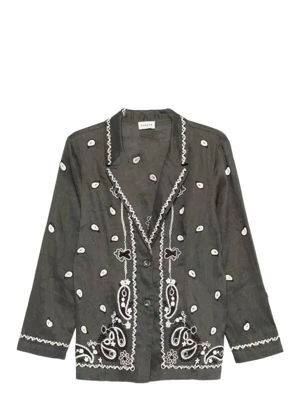 P.a.r.o.s.h Paisley-embroidered Shirt - Grey
